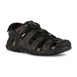 Geox Herren Sandale &raquo;UOMO SANDAL STRADA C&laquo; , Sommerschuh, Klettschuh, Outdoorsandale, mit Lederfu&szlig;bett braun 40