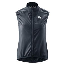 Gonso Damen &raquo;Road Vest Wind W&laquo; Damen Weste, atmungsaktive Radweste, leichte Windweste, Tight Fit blau 34