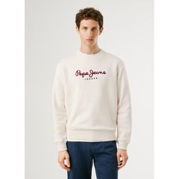 Pepe Jeans Herren Sweatshirt &raquo;MACBETH PLAIN CREW&laquo;, Regular Fit mit Rundhals wei&szlig; XL