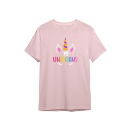 PAULGOS Kinder T-Shirt, Einhorn in Rosa | Gr.: 116