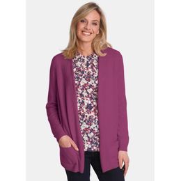 GOLDNER Langarm Feinstrick-Cardigan in cyclam | Gr.: 42