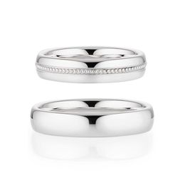 Bruno Banani Unisex Trauring &raquo;Schmuck Geschenk Ehering Hochzeit Damenring Herrenring&laquo; Made in Germany silber