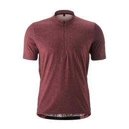 Gonso Herren Radtrikot &raquo;Adventure Jersey Halfzip M&laquo; Herren Fahrradtrikot kurzarm, R&uuml;ckentasche mit RV, Quick-Dry, Slim Fit rot 4XL