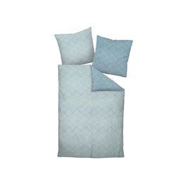 Janine Bettw&auml;sche 1er Pack in Blau | Gr.: 155 x 200 + 80 x 80 cm
