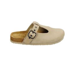 BIOSOFT Sandalen Leder Clog in Beige | Gr.: 39