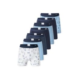 Schiesser Boxershort 7er Pack in Blau/Dunkelblau | Gr.: 140