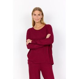 soyaconcept Damen soyaconcept &raquo;SC-BIARA 1&laquo; bequemer Pullover, elastische Viskose-Qualit&auml;t in melierter Optik rot XXL