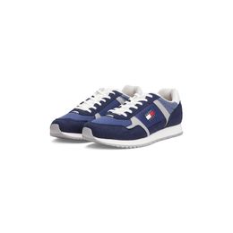 Tommy Jeans Herren Sneaker &raquo;TJM RUNNER CASUAL&laquo; , Schn&uuml;rschuh, Halbschuh, Freizeitschuh mit seitliche Logoflag blau 43