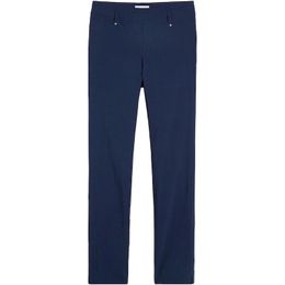 bonprix Damen bonprix Stretch-Hose &raquo;Stretch-Hose in Schlupfform&laquo; aus Viskose, Slim Fit Passform, Schlupfform mit G&uuml;rtelschlaufen blau 48, N-Gr
