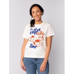 wat? Apparel T-Shirt Its coffee time in Off White | Gr.: 38