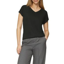 Qs Damen QS T-Shirt mit V-Ausschnitt schwarz XL (42)