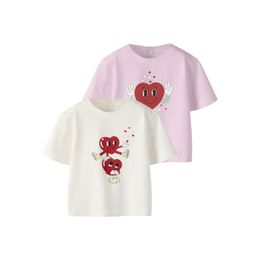 name it M&auml;dchen T-Shirt &raquo;NMFBSWET 2P SS NREG TOP BOX&laquo; Packung, 2 tlg. 122/128