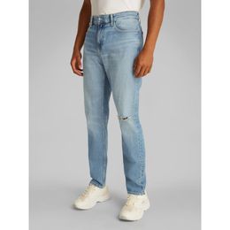 Calvin Klein Jeans Damen Destroyed-Jeans &raquo;SLIM TAPER&laquo; in hellblauer Waschung blau 30, L&auml;nge 32
