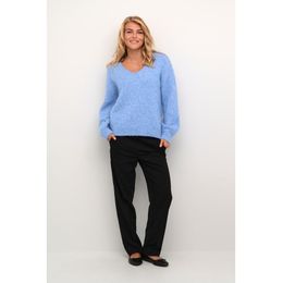Kaffe Strickpullover KAsarla Loose fit in Cornflower Blue Melange | Gr.: XXL