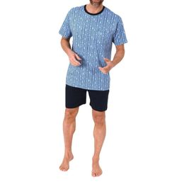 Normann Kurzarm Schlafanzug Shorty Pyjama 125 105 90 554 in hellblau | Gr.: 50