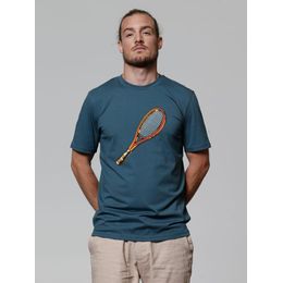 wat? Apparel T-Shirt Tennisschl&auml;ger in Petrol | Gr.: 54