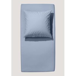 hessnatur Jersey Spannbettlaken aus reiner Bio-Baumwolle in himmelblau | Gr.: 140-160 x 200 cm
