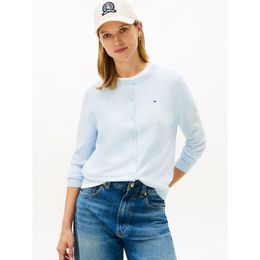 Tommy Hilfiger Damen &raquo;CO JERSEY STITCH CARDIGAN&laquo; Baumwollmischung, regular fit, Rundhals, goldfarbene Kn&ouml;pfe S (36)