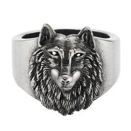 CAI Ca&iuml; Herren CA&Iuml; Fingerring &raquo;925/- Sterling Silber oxidiert Wolf Europa&laquo;