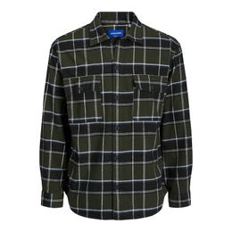 Jack & Jones Jack & Jones Herren Langarmhemd &raquo;JORBLAFRI CHECK OVERSHIRT LS BF&laquo; mit Brusttaschen gr&uuml;n XS, N-Gr