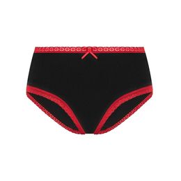 Albero Natur Panty 'Damen Bio-Baumwoll Hipster mit Spitze' female Black size XL