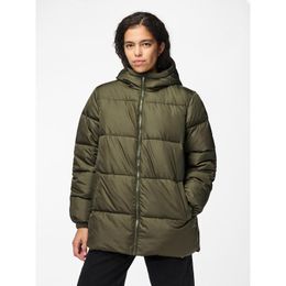 Pieces Damen Pieces Steppjacke &raquo;PCMADDIE PUFFER JACKET NOOS BC&laquo; mit Kapuze gr&uuml;n L