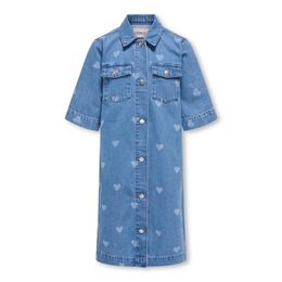 Kids Only M&auml;dchen KIDS Only Jeanskleid &raquo;KOGLOVA SS HEART DNM DRESS&laquo; Brusttaschen 128, N-Gr