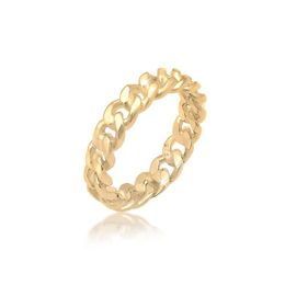 Elli Damen Fingerring &raquo;Panzer Design Bandring 925 Silber&laquo; gold