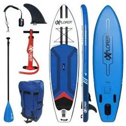 SUP-Board EXPLORER "Sunshine 10.0", bunt (blau, wei&szlig;, rot), Wassersportboards, Damen, 305x81x15cm 305cm, Kunststoff