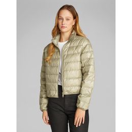 Calvin Klein Jeans Damen Steppjacke &raquo;UL DOWN SHINE PUFFER&laquo; mit Logodruck gr&uuml;n L (40)