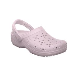 Crocs Damen Clog &raquo;Classic Floral Cut Out Clog&laquo; , Sandale, Sommerschuh, Loafer mit L&uuml;ftungs&ouml;ffnungen in Bl&uuml;tenstruktur rosa 38