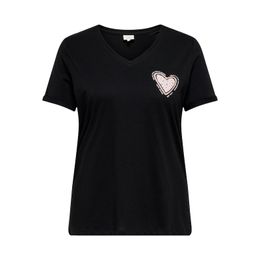 Only Carmakoma Damen Only CARMAKOMA Kurzarmshirt &raquo;CARBEA LIFE SS V-NECK TEE&laquo; Baumwolle, regular fit L