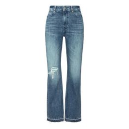 BOSS Orange Damen BOSS Orange Straight-Jeans &raquo;Ada High Rise Slim Premium Damenmode&laquo; BOSS Orange DENIM, im Vintage Look, helle/ t&uuml;rkisfarbene Spots 