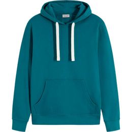 bonprix Herren bonprix Hoodie &raquo;Hoodie aus reiner Baumwolle&laquo;, Regular Fit, mit K&auml;ngurutasche, weich angeraute Innenseite blau 52/54 (L)