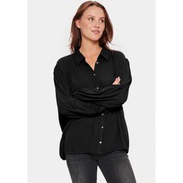 Saint Tropez Damen Hemdbluse &raquo;AlbaSZ Shirt&laquo; schwarz XS (34)