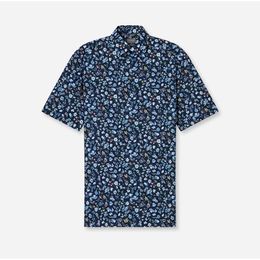 OLYMP Herren OLYMP Kurzarmhemd &raquo;Luxor comfort fit&laquo; mit floralem Print blau 39, N-Gr