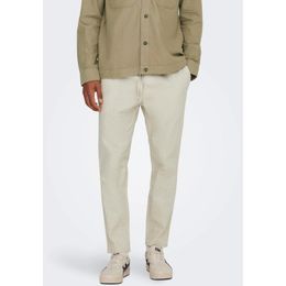 Only & Sons Only & Sons Herren ONLY & SONS Stoffhose &raquo;ONSLINUS CROP 0007 COT LIN PNT NOOS&laquo; mit Leinen beige S, N-Gr