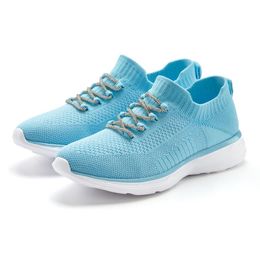 Lascana M&auml;dchen Lascana Sneaker mit modischer Glitzerschn&uuml;rung VEGAN blau 35