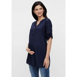 MAMALICIOUS Damen Longbluse &raquo;MLMERCY&laquo; aus EcoVero blau XS