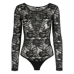 Urban Classics Damen Urban Classics Body &raquo; Damen Ladies Lace Longsleeve Body&laquo; L, US-Gr&ouml;&szlig;en