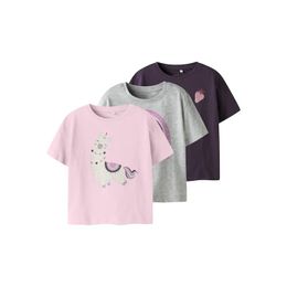 name it M&auml;dchen T-Shirt &raquo;NMFBELINA 3P SS NREG TOP PB&laquo; Packung, 3 tlg. 104