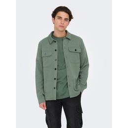 Only & Sons Only & Sons Herren ONLY & SONS &raquo;ONSNEWKODYL OVERSHIRT SWEAT NOOS&laquo; Materialmix, regular fit grau XL, N-Gr