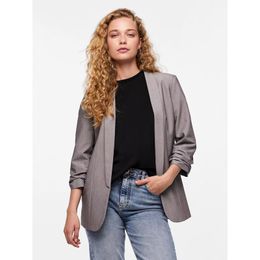 Pieces Damen Pieces &raquo;PCBOSELLA 3/4 BLAZER NOOS&laquo; Materialmix, regular fit grau XS