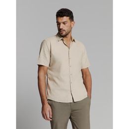 NO EXCESS Herren NO EXCESS Langarmhemd &raquo; Linnen shirt&laquo; beige L, Normalgr&ouml;&szlig;en
