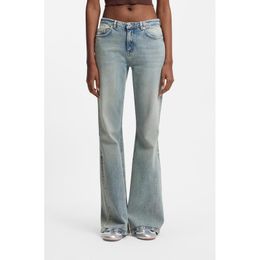 Hugo Blue Damen HUGO Blue Bootcut-Jeans &raquo;Gelissa&laquo; Mid Rise, weit ausgestellt 26, L&auml;nge 34