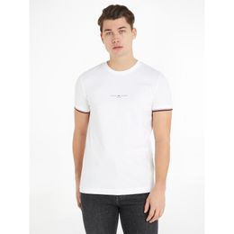 Tommy Hilfiger Herren T-Shirt &raquo;TOMMY LOGO TIPPED TEE&laquo; wei&szlig; M