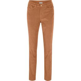 bonprix Damen bonprix Cordhose &raquo;Stretch-Cordhose, Skinny&laquo; aus Baumwolle und Elasthan, schmale Passform, Skinny Fit braun 52, N-Gr