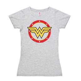logoshirt Shirt 'Wonder Woman Circle Logo' female Grey size M