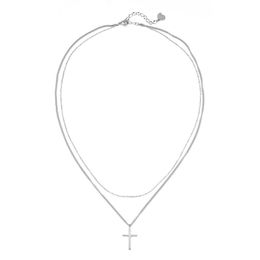 Hey Happiness Necklace 'Valor Cross' male Silver size Onesize