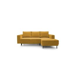 Selsey Ecksofa mit Schlaffunktion Rodario Mini &brvbar; gelb &brvbar; Ma&szlig;e (cm): B: 241 H: 90 &raquo; H&ouml;ffner